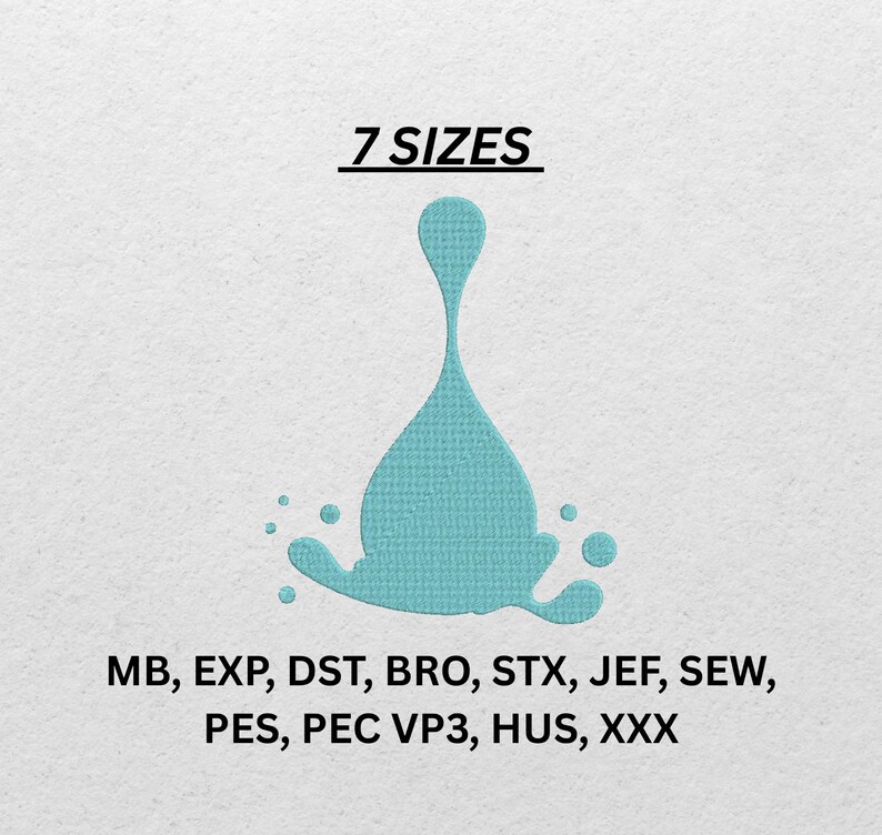 Water Splash Embroidery Set - Etsy
