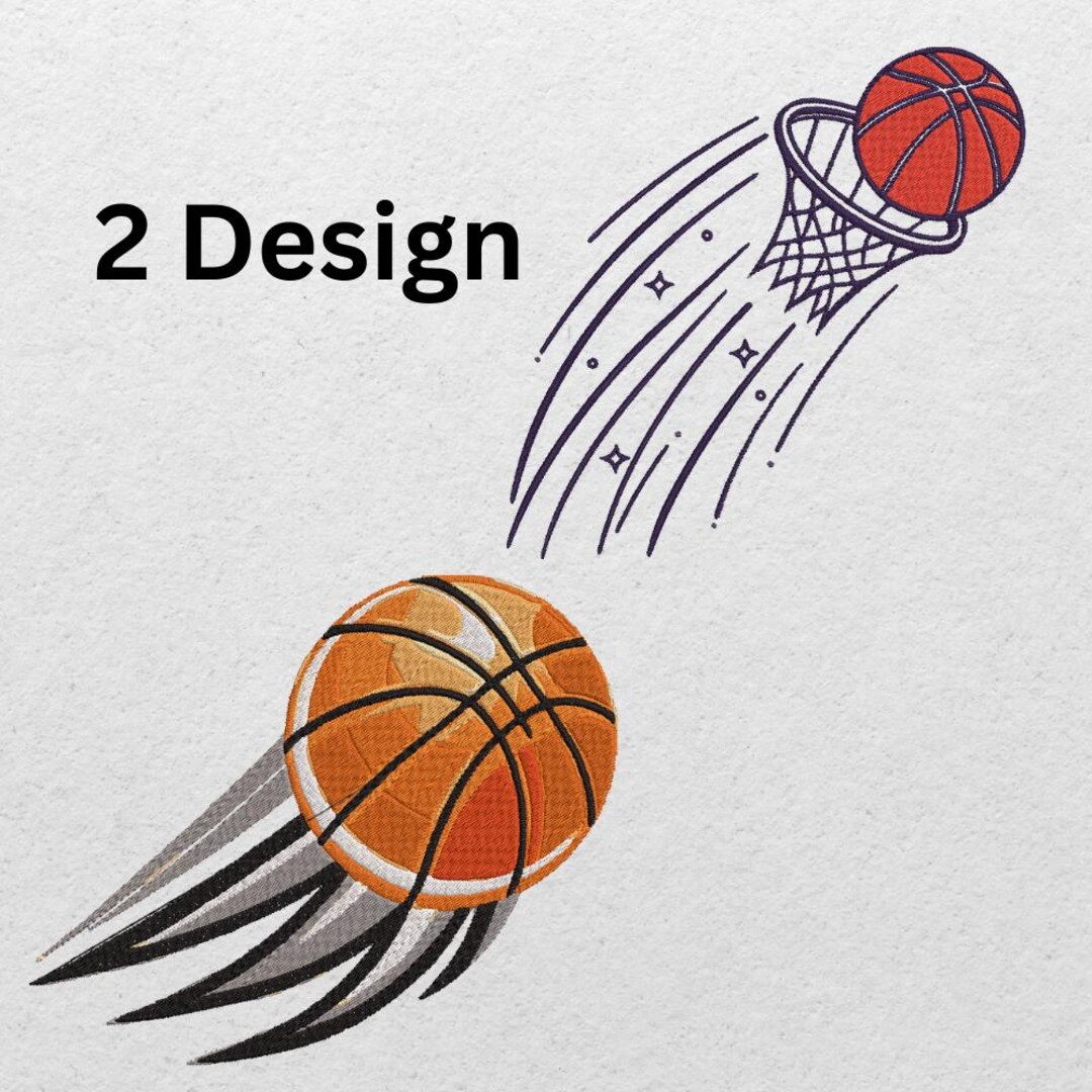 2 Basketball Embroidery Designs | Sports Machine Embroidery Files ...