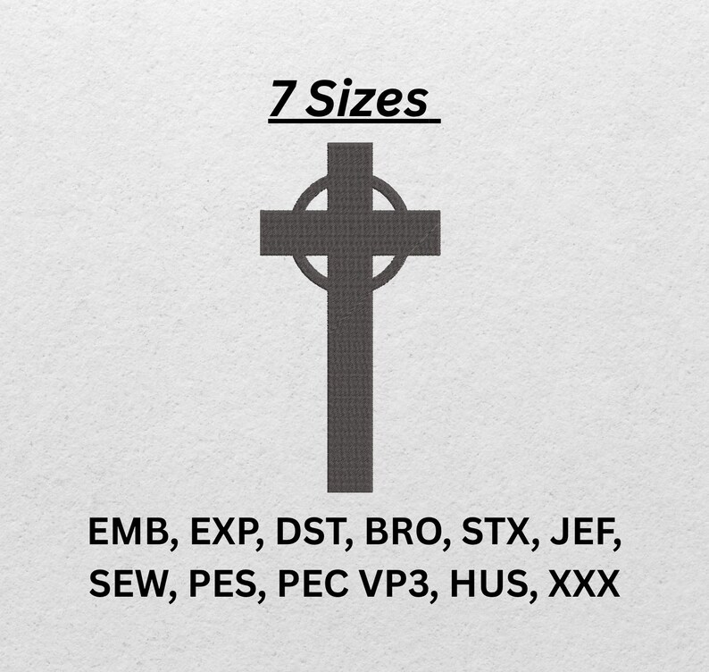 Christian Cross Embroidery Designs: Religious Pattern Set (digital ...