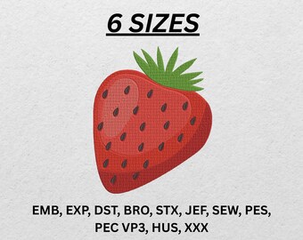 Berry Embroidery Design, Strawberry Fruit Machine Embroidery Design ...