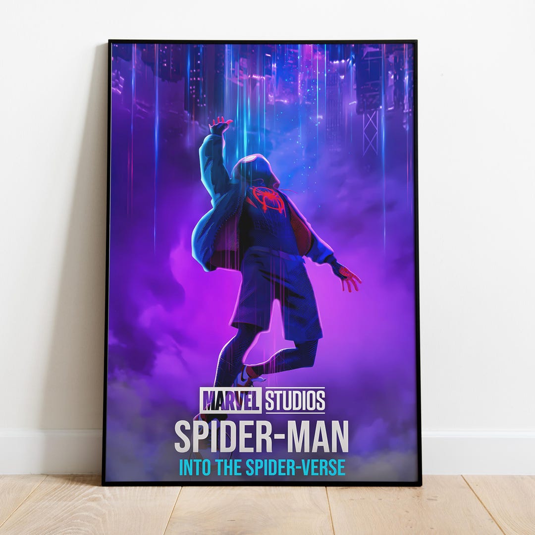 Spider-man Into the Spider-verse Poster, Frameless Wall Art & Print ...