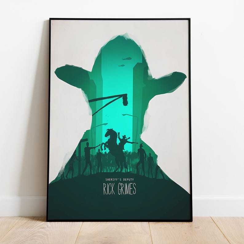 The Walking Dead Poster, Frameless Wall Art & Print, TWD Fan Art, TV ...
