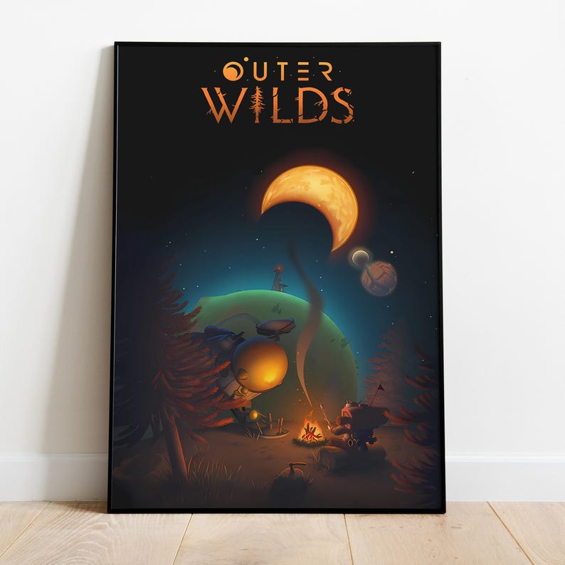 Outer Wilds Poster, Frameless Wall Art & Print, Outer Wilds Map, Game ...
