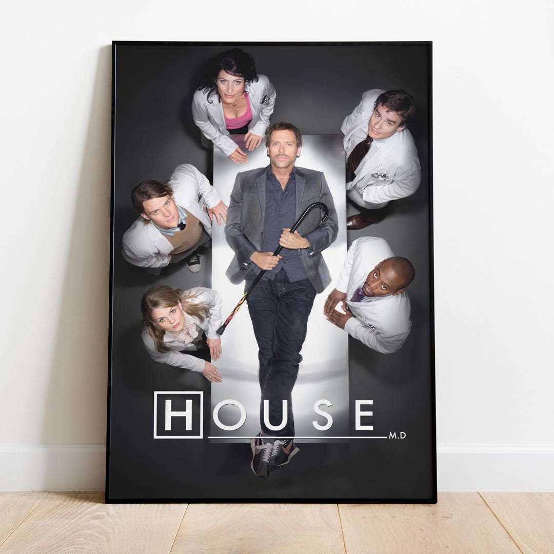 House MD Poster, Frameless Wall Art & Print, Dr. House Print, TV Series ...