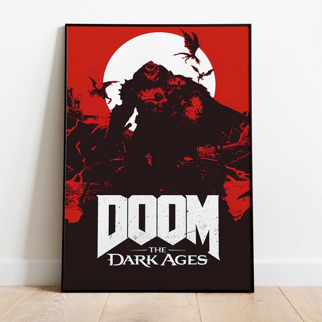 Doom: the Dark Ages Inspired Poster, Frameless Wall Art & Print ...