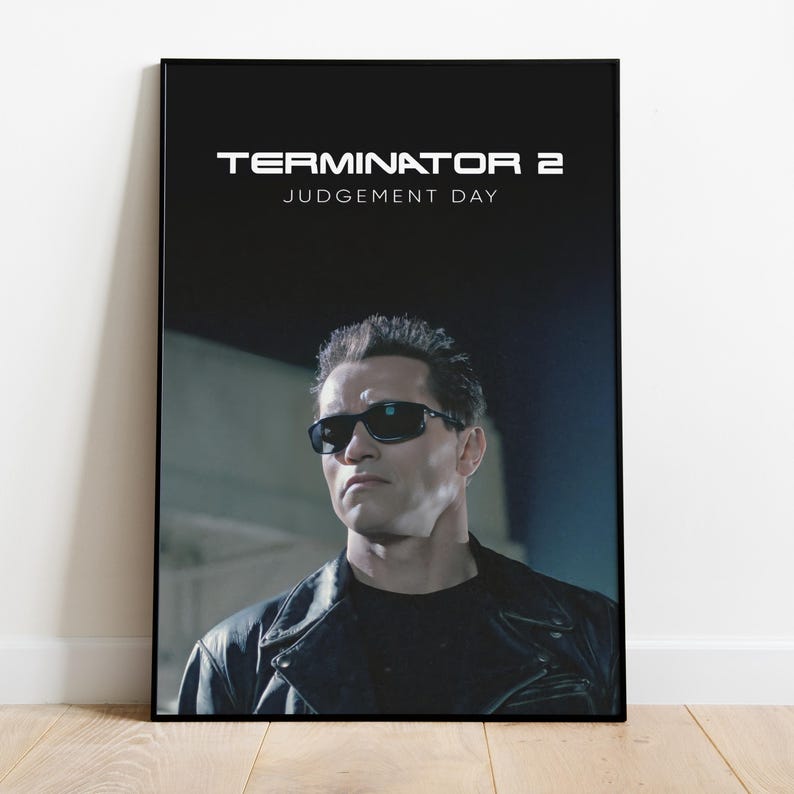 Terminator Judgement Day Poster, Frameless Wall Art & Print, Terminator ...