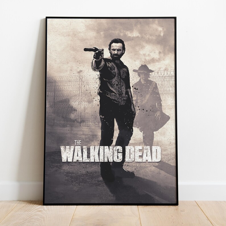 The Walking Dead Poster, Frameless Wall Art & Print, TWD Fan Art, TV ...