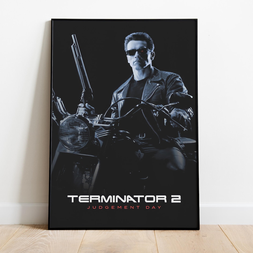 Terminator Judgement Day Poster, Frameless Wall Art & Print, Terminator ...