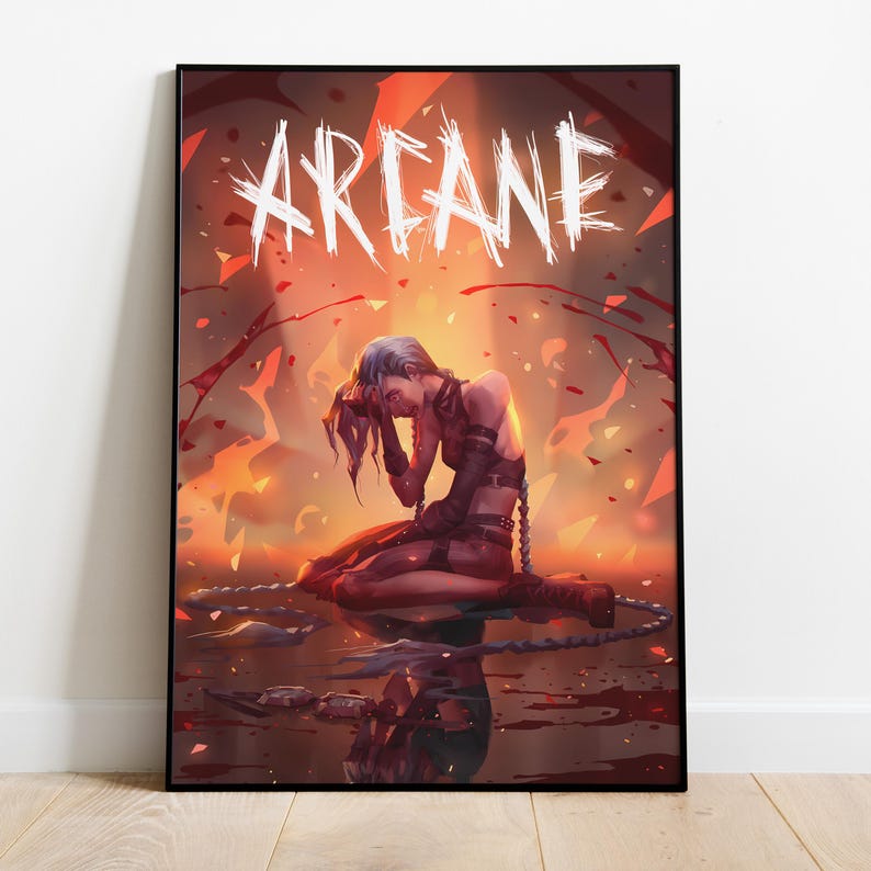 Arcane Poster, Frameless Wall Art & Print, Lol TV Show Artwork, TV ...