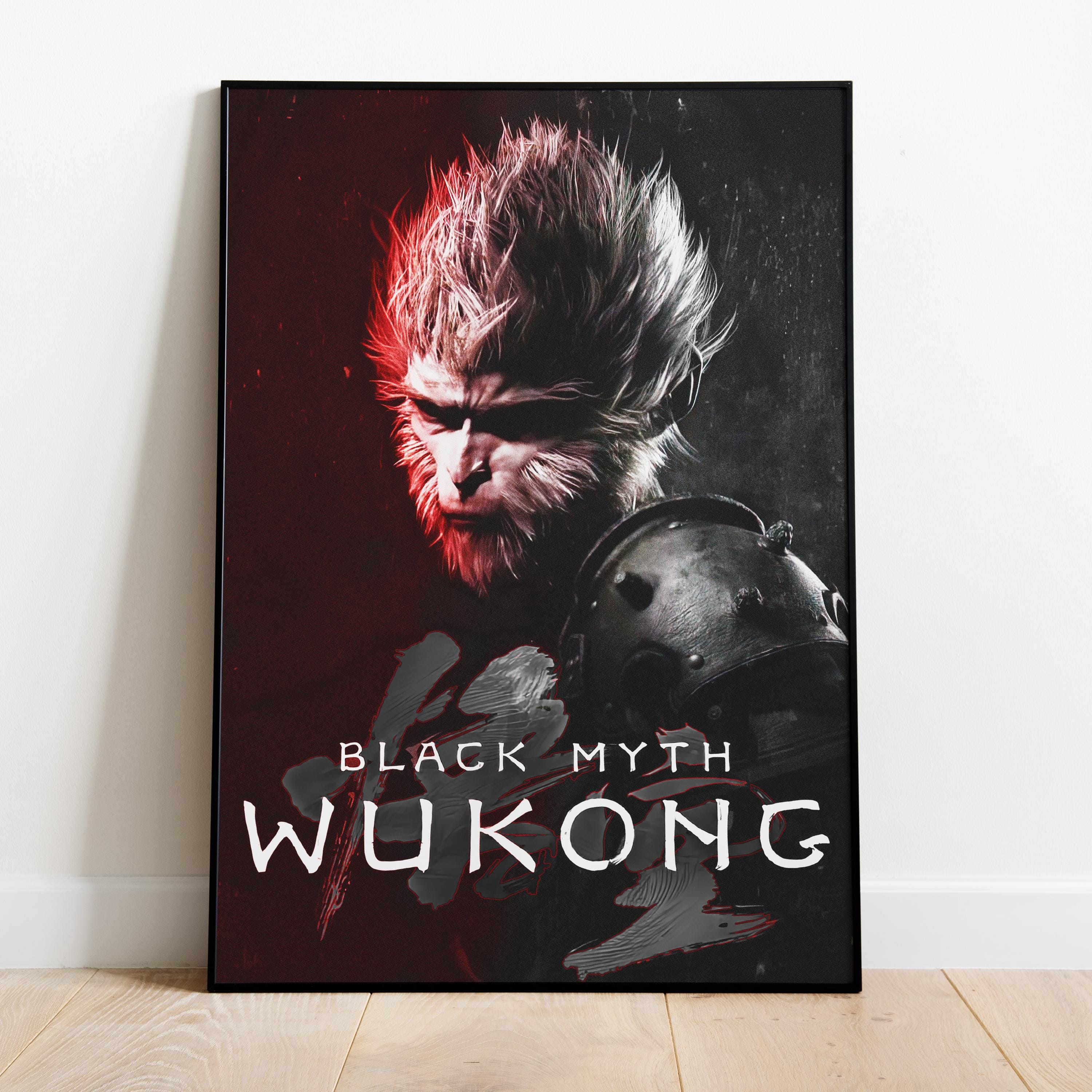 Black Myth Wukong Poster, Frameless Wall Art & Print, Monkey King ...