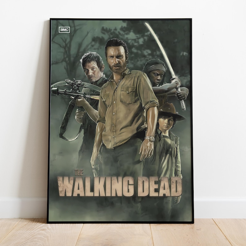 The Walking Dead Poster, Frameless Wall Art & Print, TWD Fan Art, TV ...
