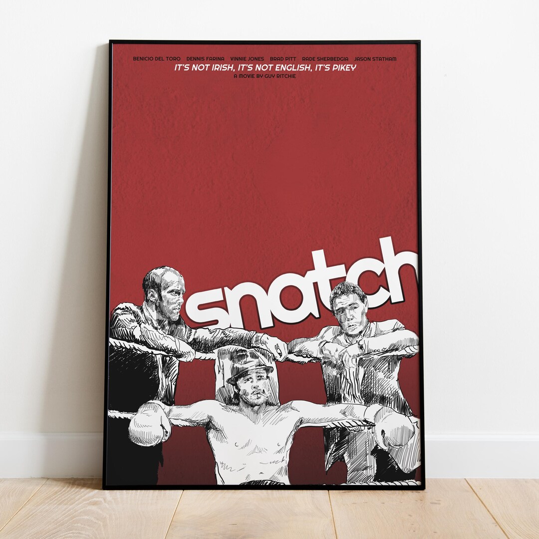 Snatch Poster, Frameless Wall Art & Print, Home Decor, Movie Poster ...