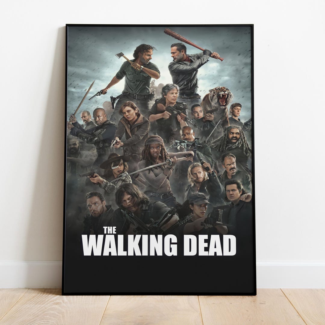 The Walking Dead Poster, Frameless Wall Art & Print, TWD Fan Art, TV ...