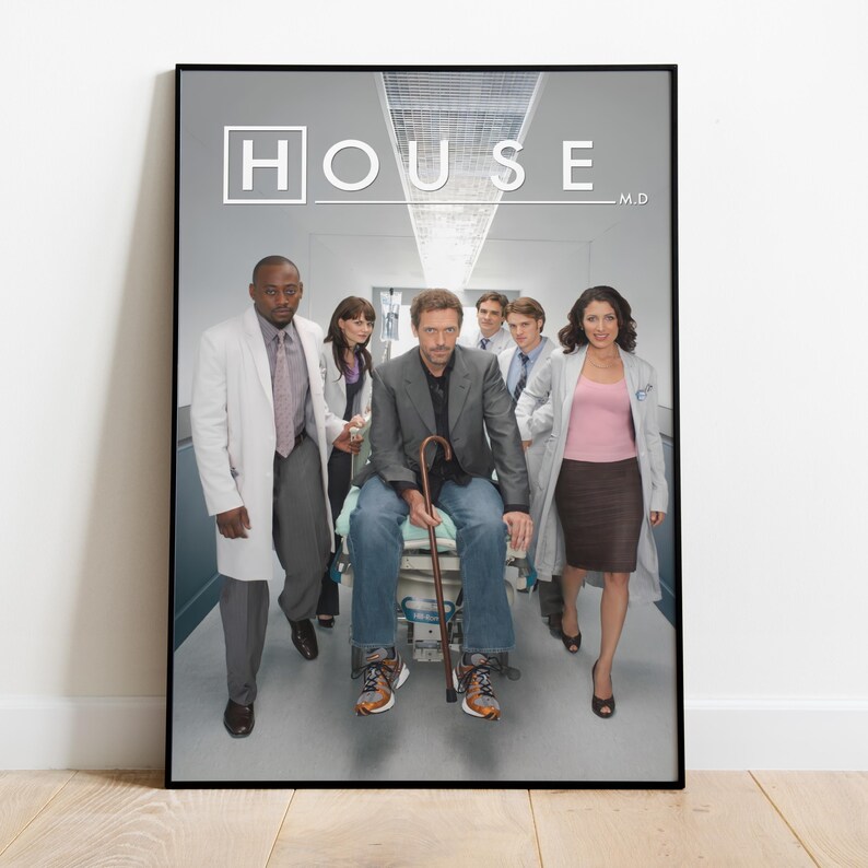 House MD Poster, Frameless Wall Art & Print, Dr. House Print, TV Series ...