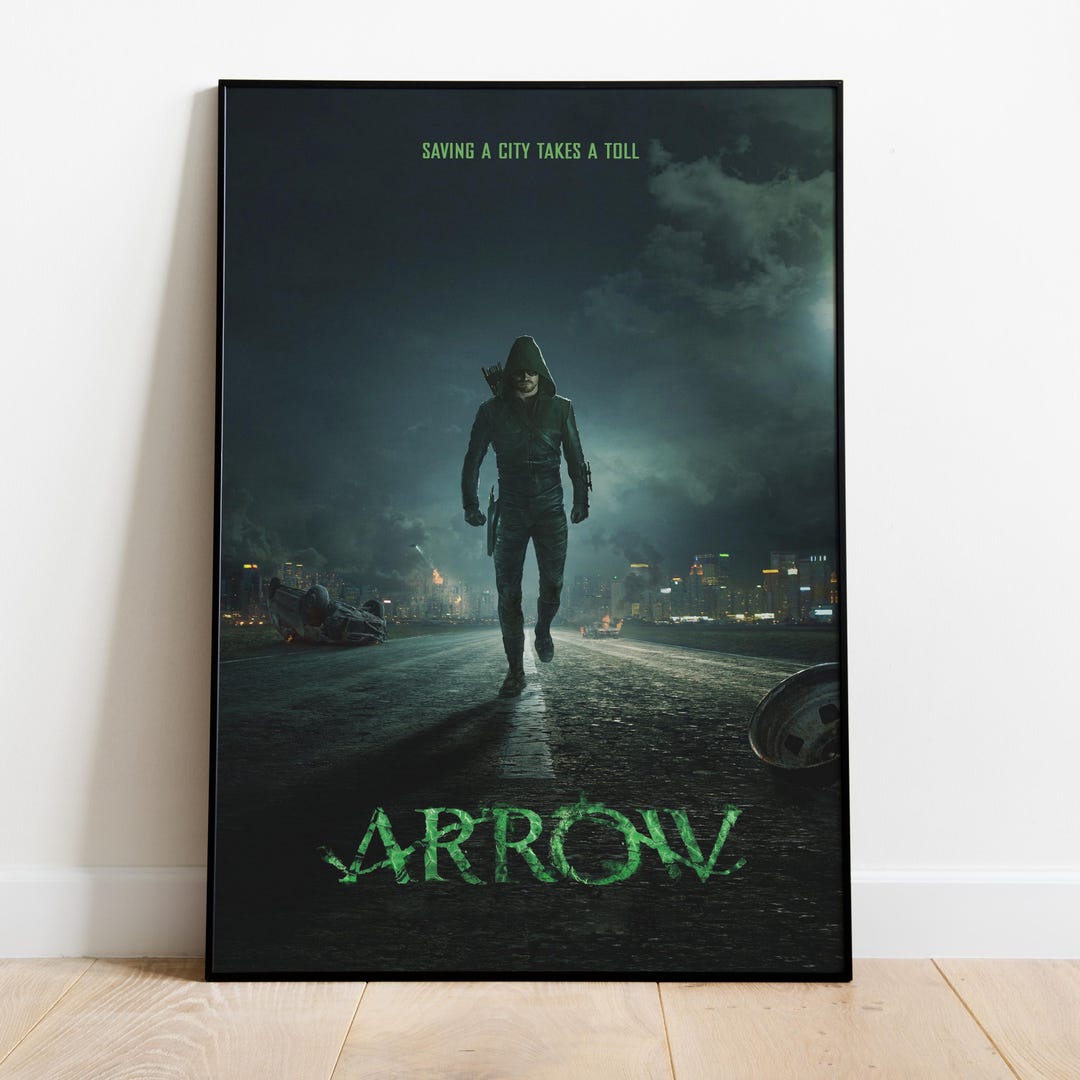 Arrow Poster, Frameless Wall Art & Print, Digital Print, TV Show Poster ...