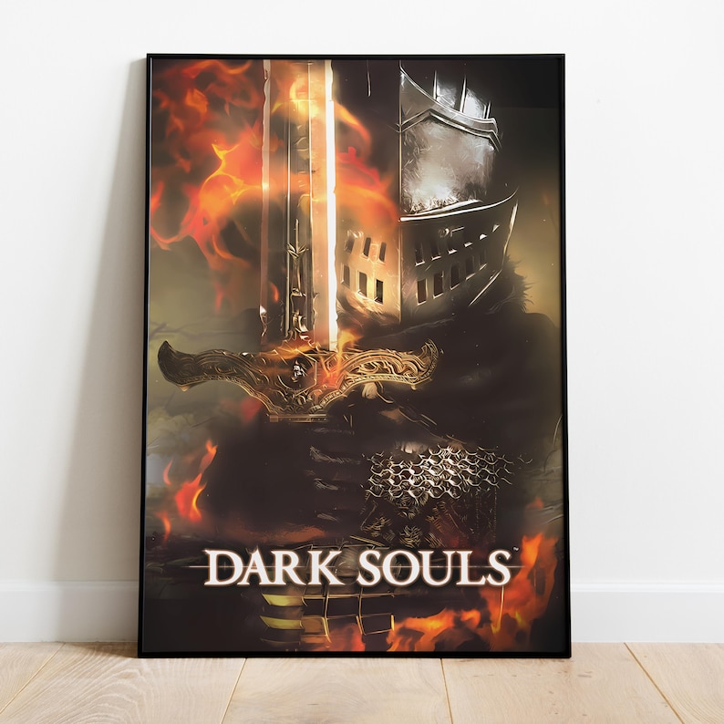 Dark Souls Poster, Frameless Wall Art & Print, Home Decor, Game Poster ...