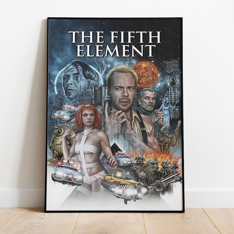 Fifth Element Poster, Frameless Wall Art & Print, Fifth Element ...