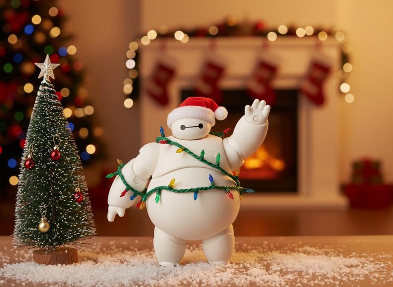 Festive Baymax – Christmas Lights Wrapped Character Holiday Decor - Etsy