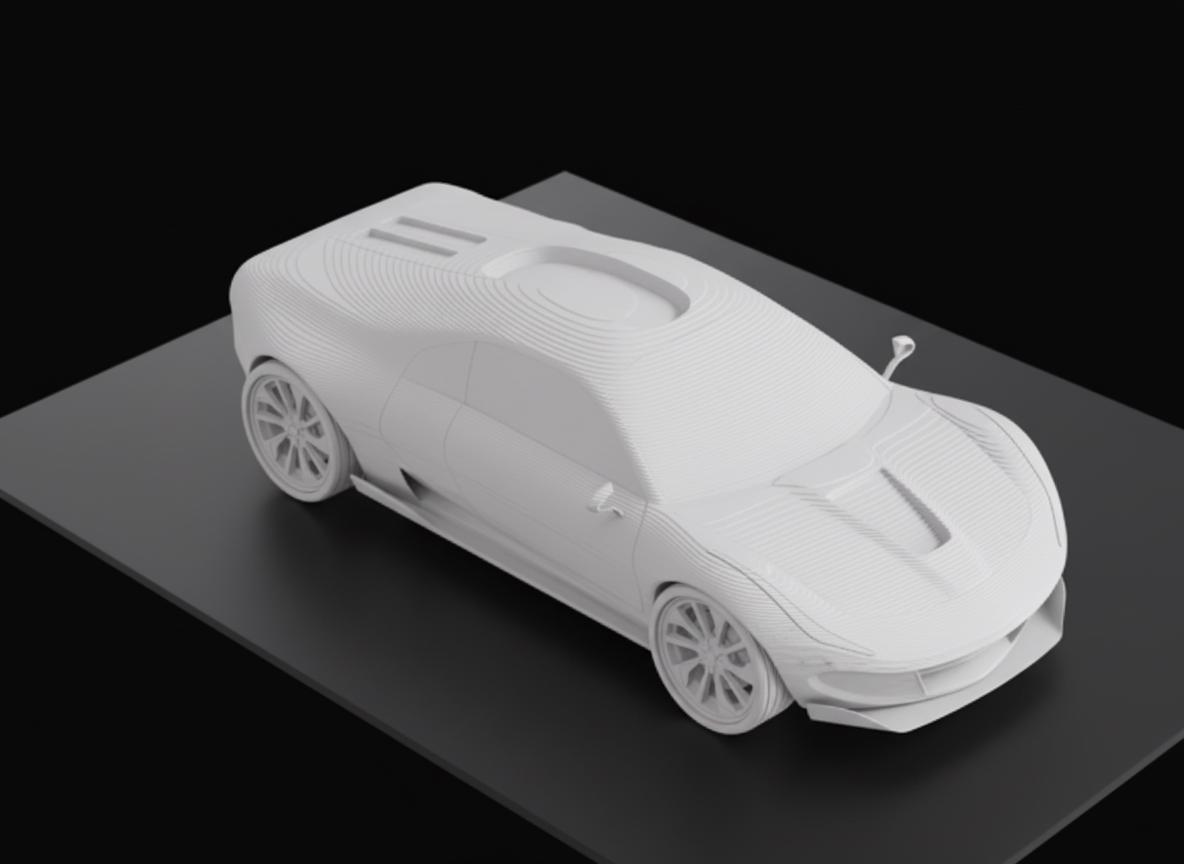 Sleek Sports Car STL File – High-performance 3D Printable Model for ...