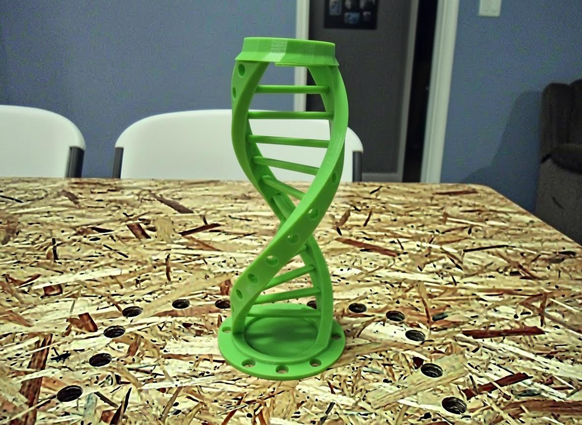DNA Helix Pencil Holder | 3D Printed Desk Organizer | Science Decor ...