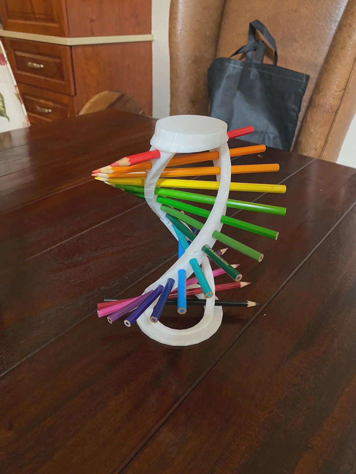 DNA Helix Pencil Holder | 3D Printed Desk Organizer | Science Decor ...