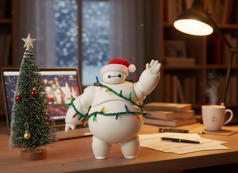 Festive Baymax – Christmas Lights Wrapped Character Holiday Decor - Etsy
