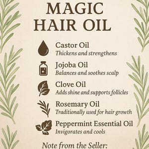 Magic Hair Oil | Nourishing Botanical Scalp & Hair Treatment | 4 Oz ...