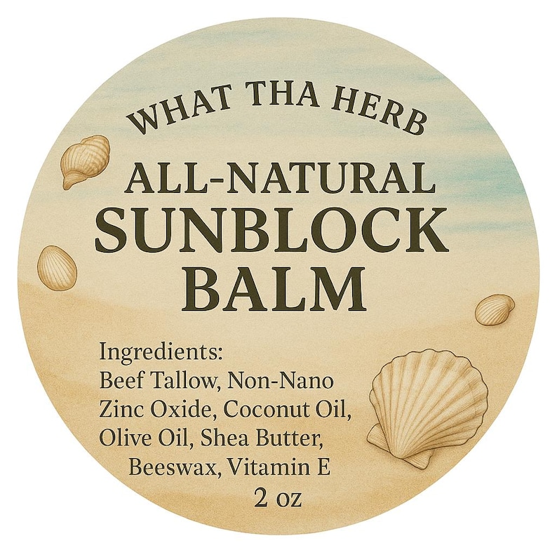 All-natural Sunblock Balm | Tallow-based Mineral Sun Protection | 2 Oz ...