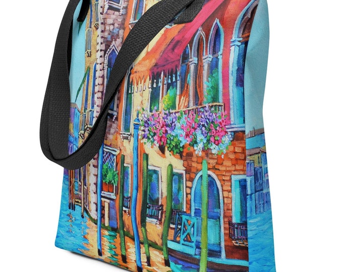 Italy Canvas Tote Bag, Venice Italy Vacation Tote Bag, Tote Bag, Venice ...