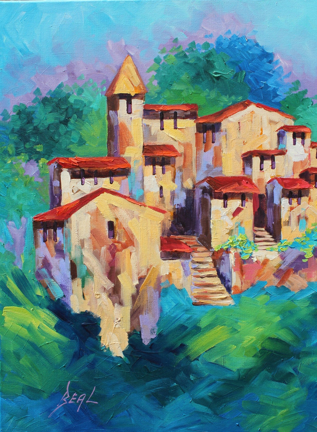 Charm of Italy Original Oil Painting on Canvas, Impressionism by ...