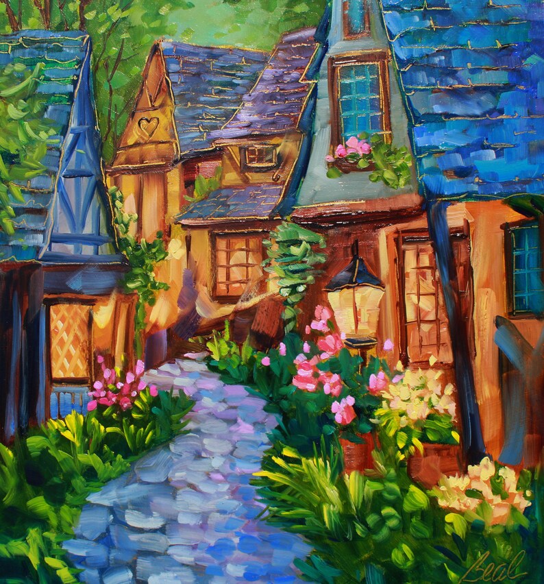 Enchanting Evening in France, an Oil Painting by Rebecca M. Beal - Etsy
