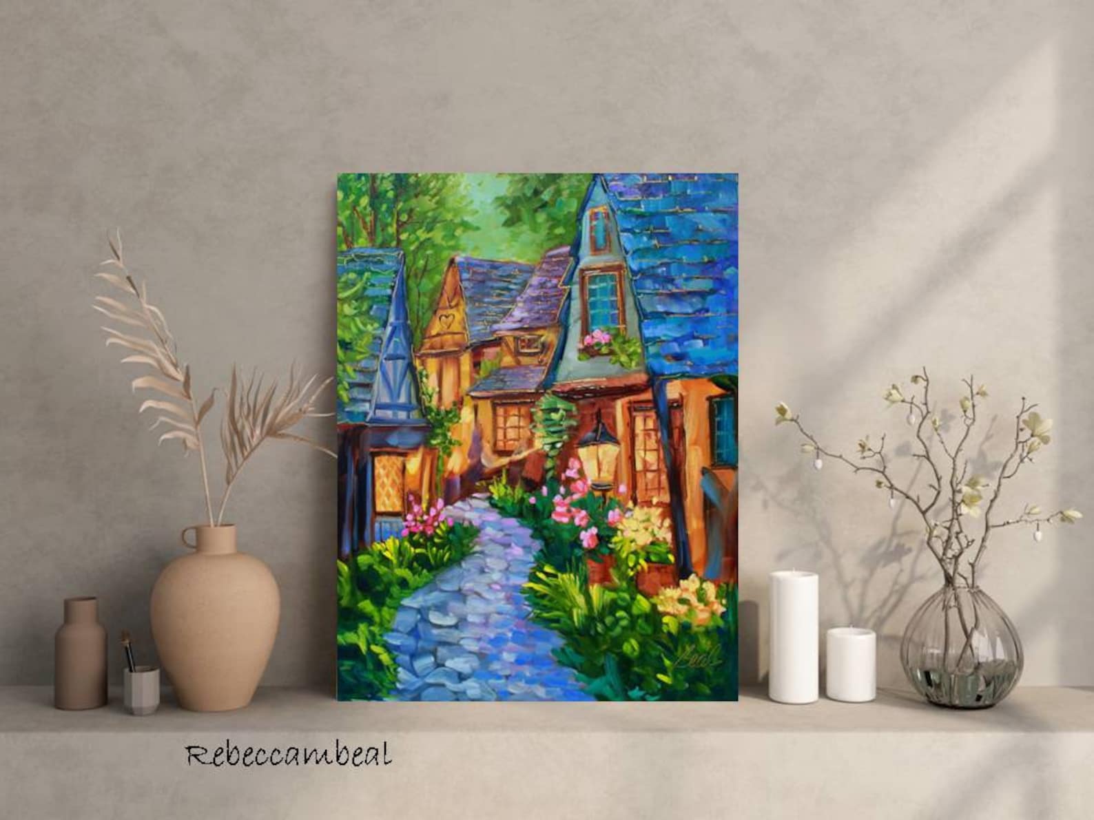 Enchanting Evening in France, an Oil Painting by Rebecca M. Beal - Etsy