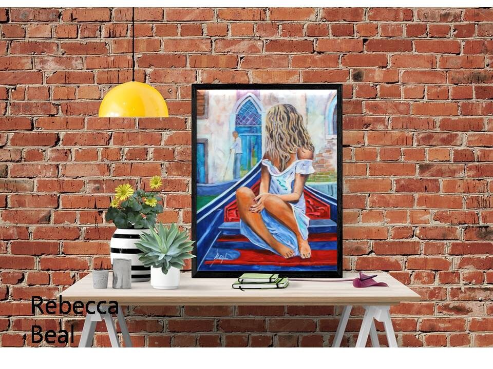 Serene Gondola Ride in Venice – Original Oil Painting by Rebecca Beal ...