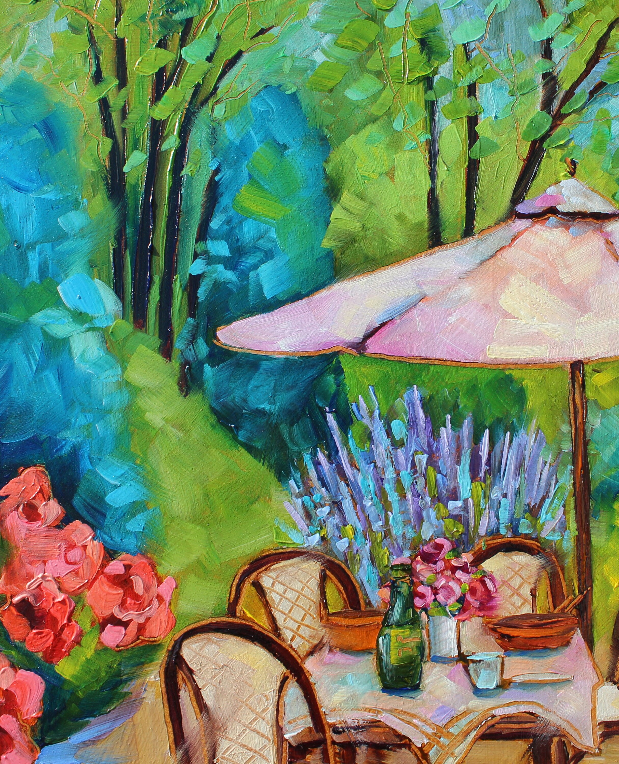 Original Oil Painting Woodland Garden Brunch Unique Home Decor - Etsy