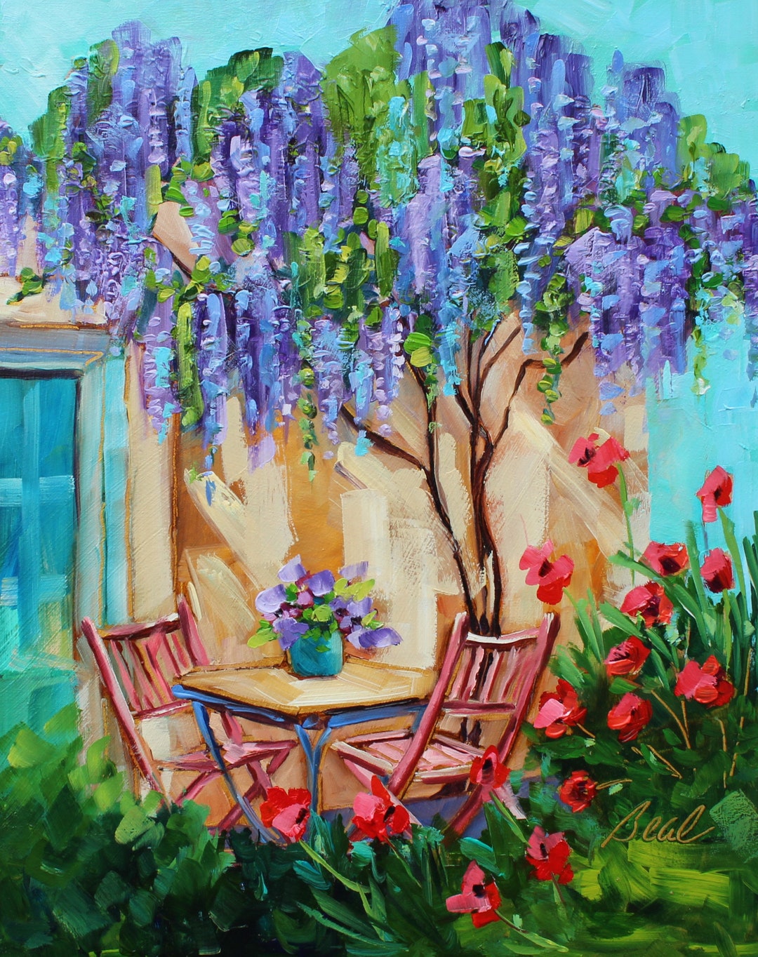 Original Oil Painting, Lavender Retreat an Impressionist Painting by ...