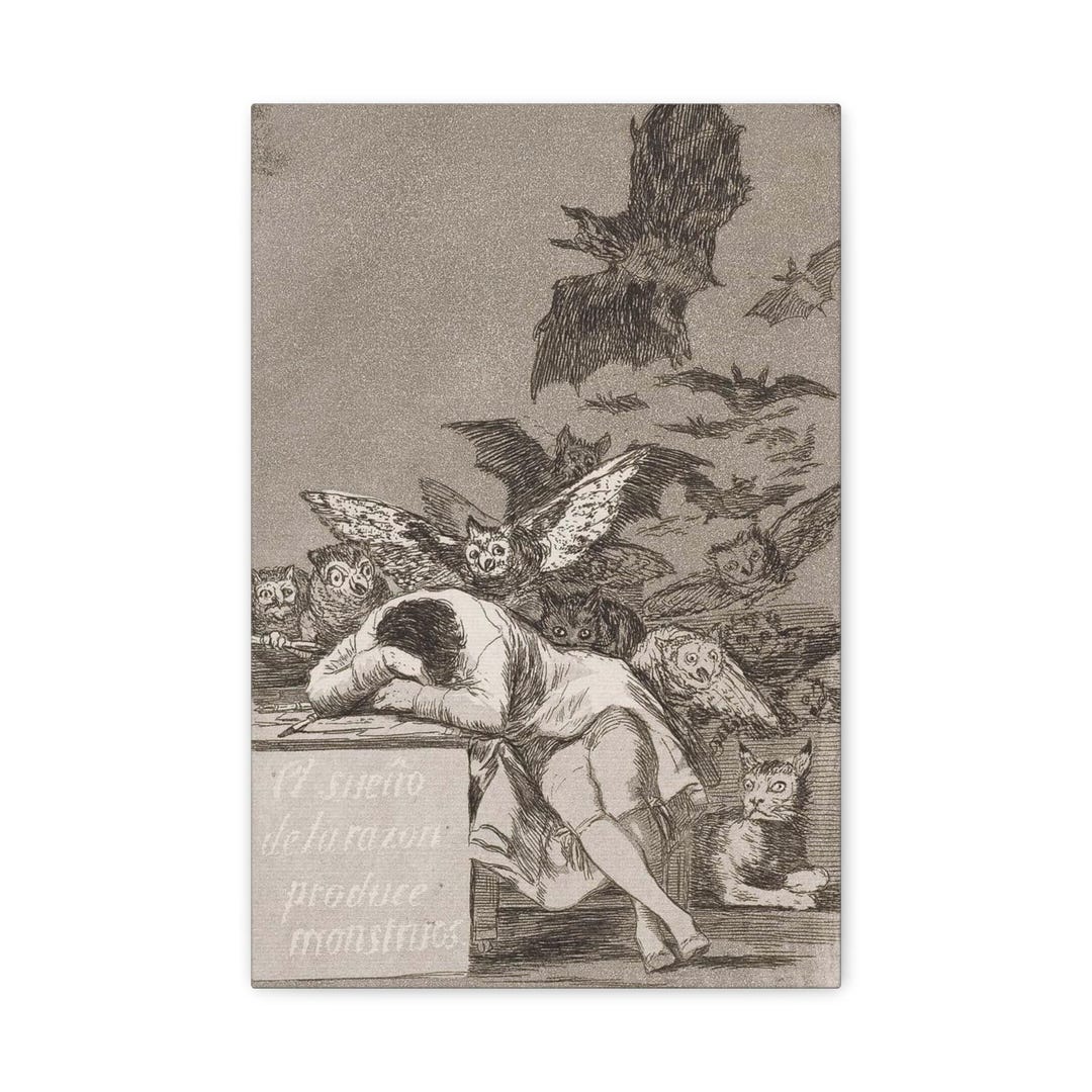Surreal, Dark Wall Art Canvas - "the Sleep of Reason Produces Monsters ...