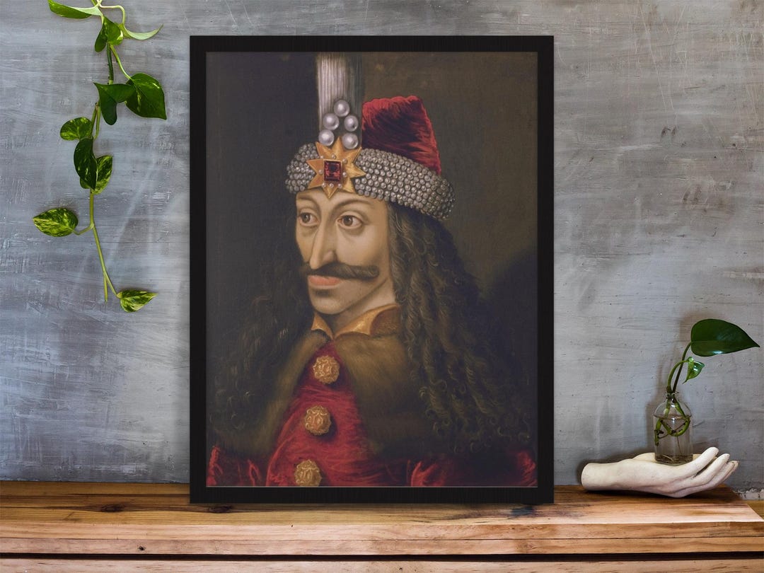 Vlad the Impaler Portrait: Gothic Dracula Canvas Wall Art - Etsy