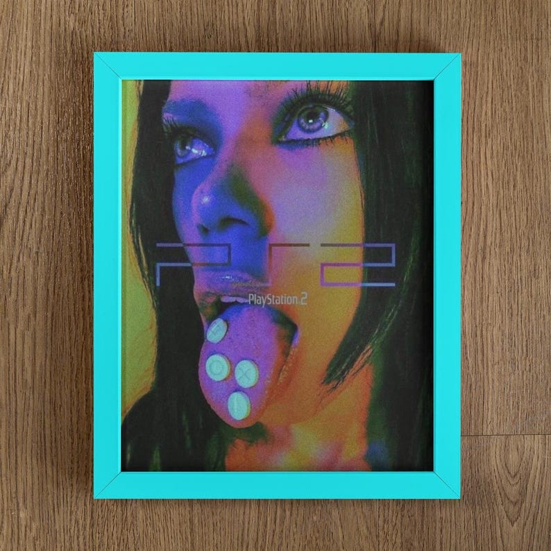 Edgy PS2 Ad Art Print: Retro Gamer Man Cave Decor - Etsy
