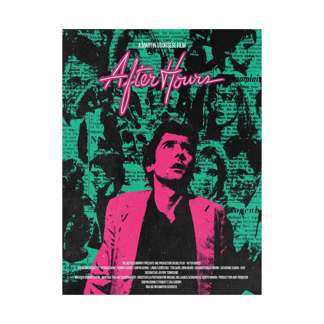 Vintage After Hours Movie Poster: Martin Scorsese Cult Classic Print - Etsy