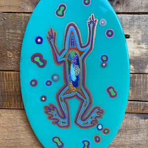 FROG Leaping Autopsy Line ART Aboriginal Chakra Style Science Oval ...