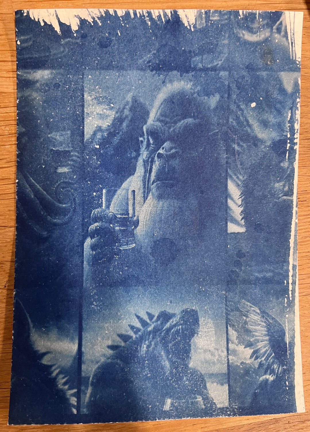 Yeti Sasquatch Cryptid Folklore Cyanotype Photographs - Yeti Godzilla ...
