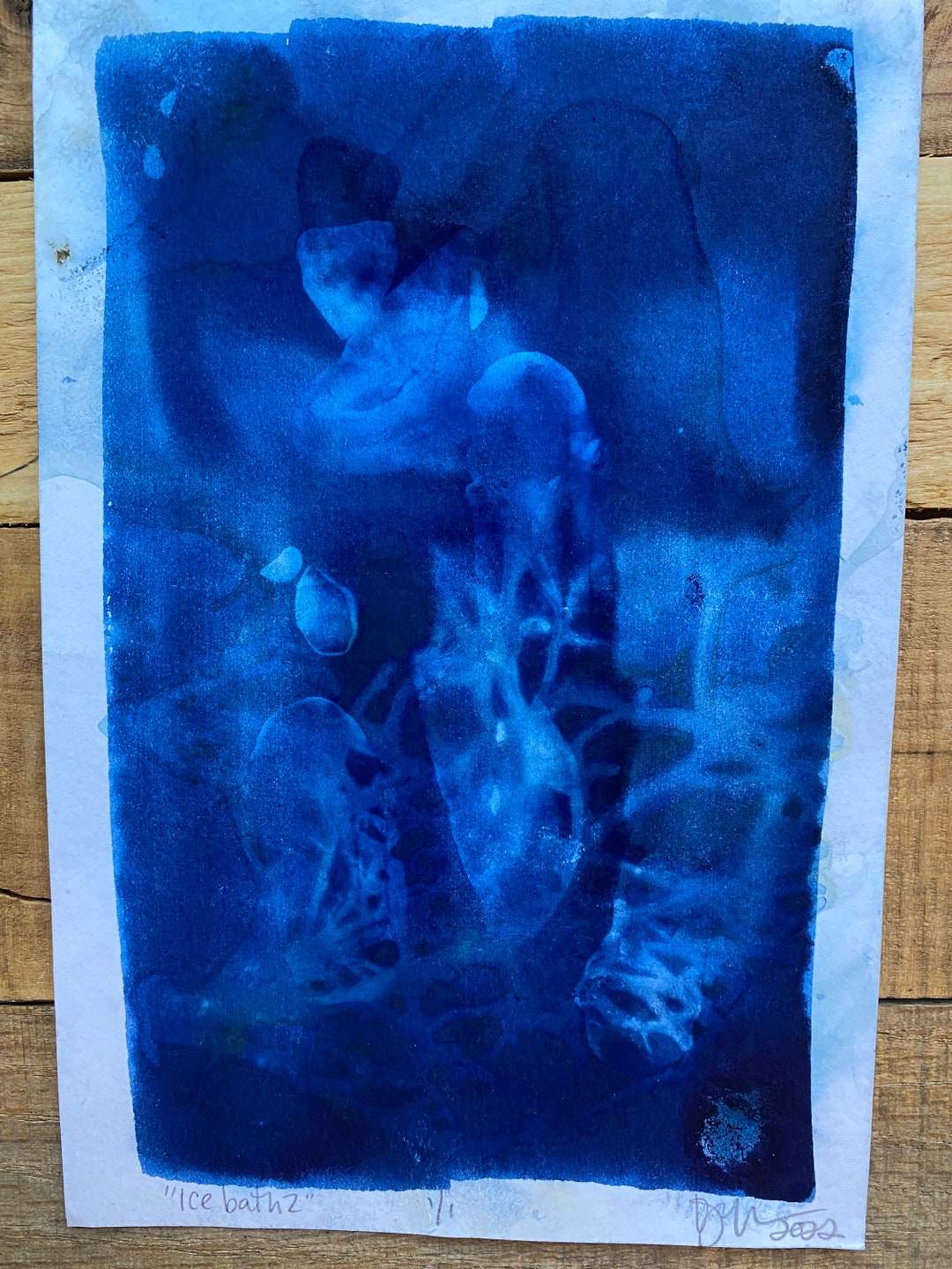 Cyanotype Print - Blue Waters Ice Bath - Deep Blue Cyanotypes on Paper ...