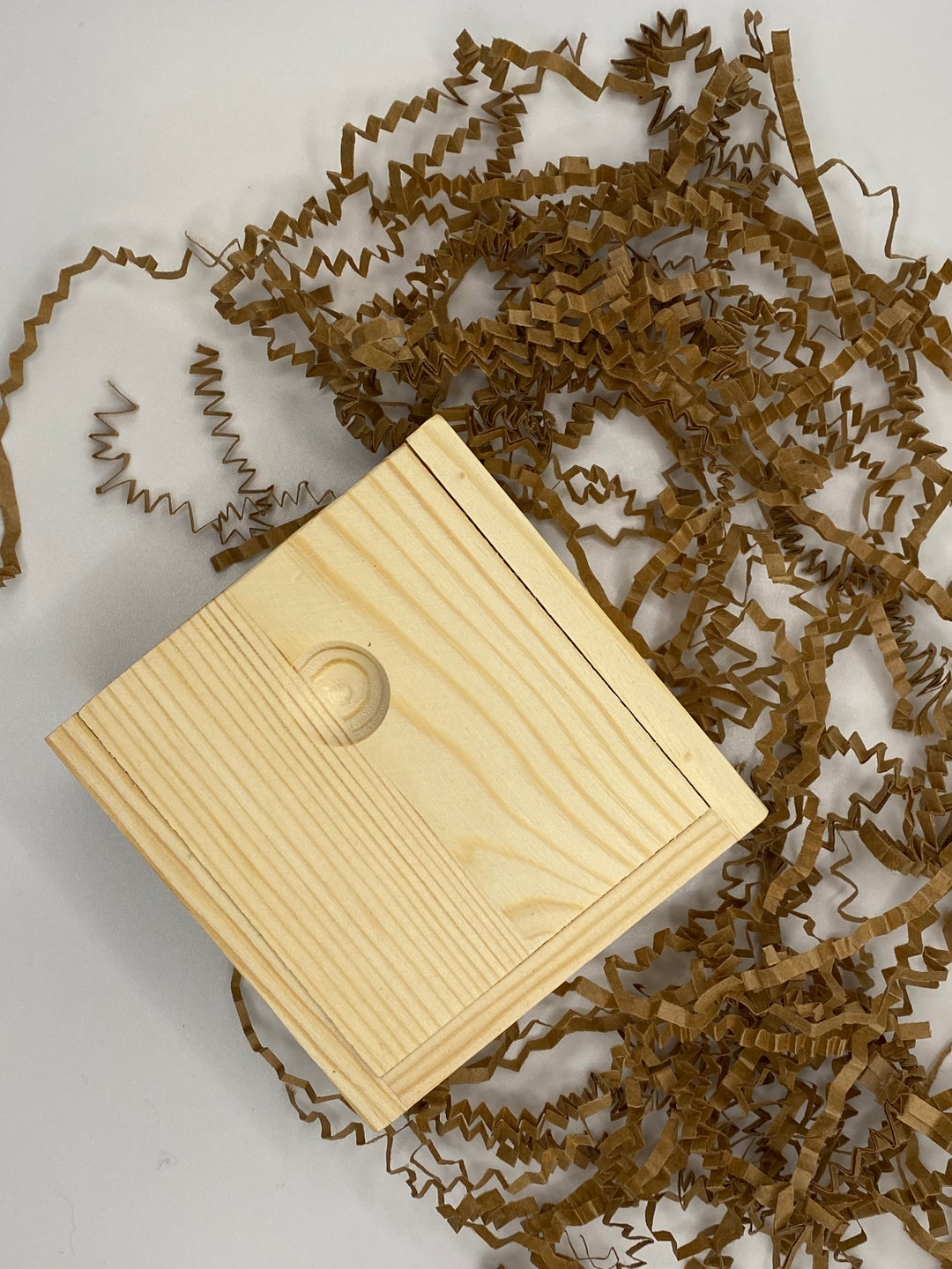 Unfinished Wooden Gift Box With Sliding Lid | Artsy Keepsake Crate - Etsy