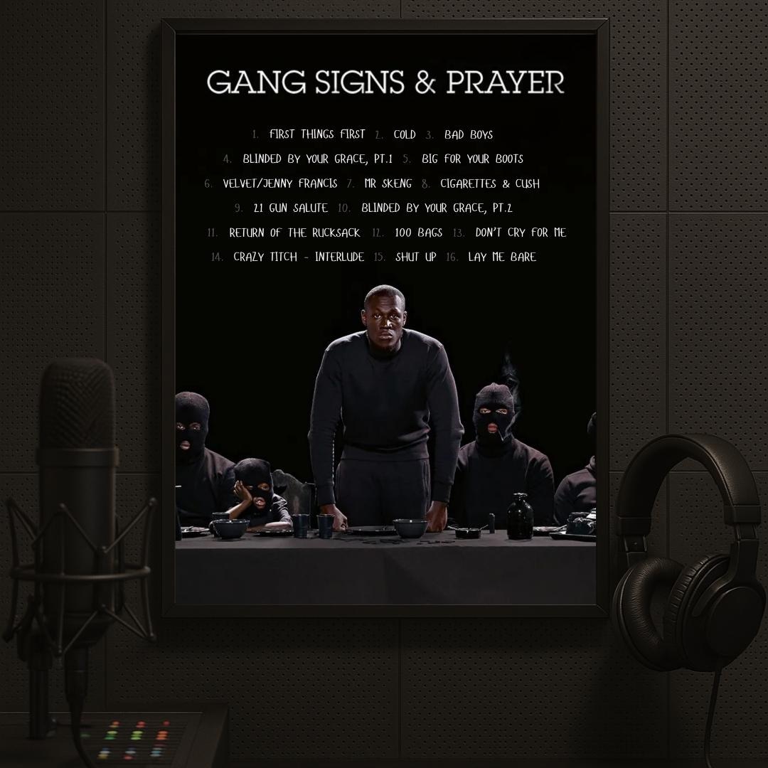 Stormzy 'gang Signs & Prayer' Abstract Album Poster - Etsy
