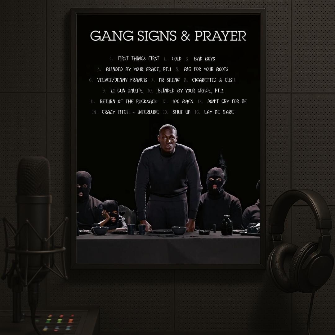 Stormzy gang Signs Prayer Abstract Album Poster Etsy Stormzy gang Signs Prayer Abstract Album Poster Etsy