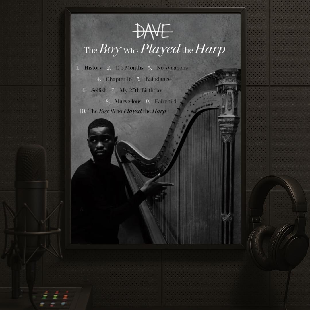 Dave 'the Boy Who Played the Harp' Abstract Album Print - Etsy UK