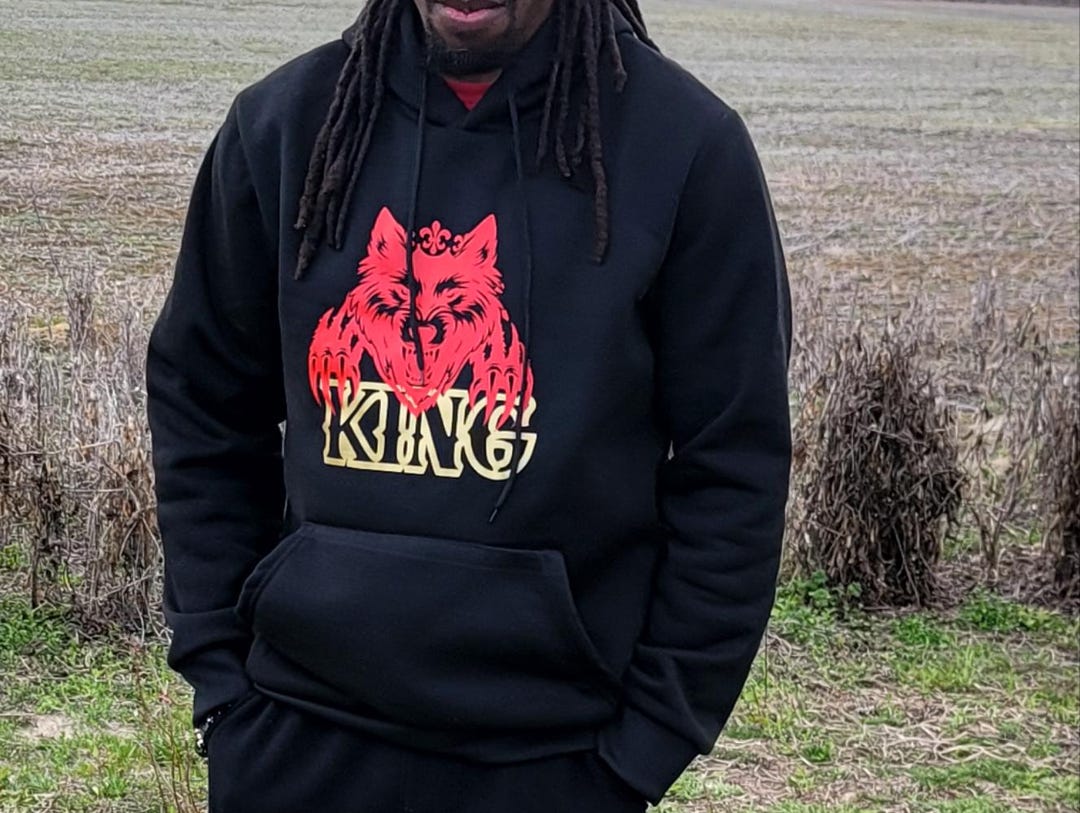 Puff Wolf King Soul Mate With Rose Hoodie - Etsy
