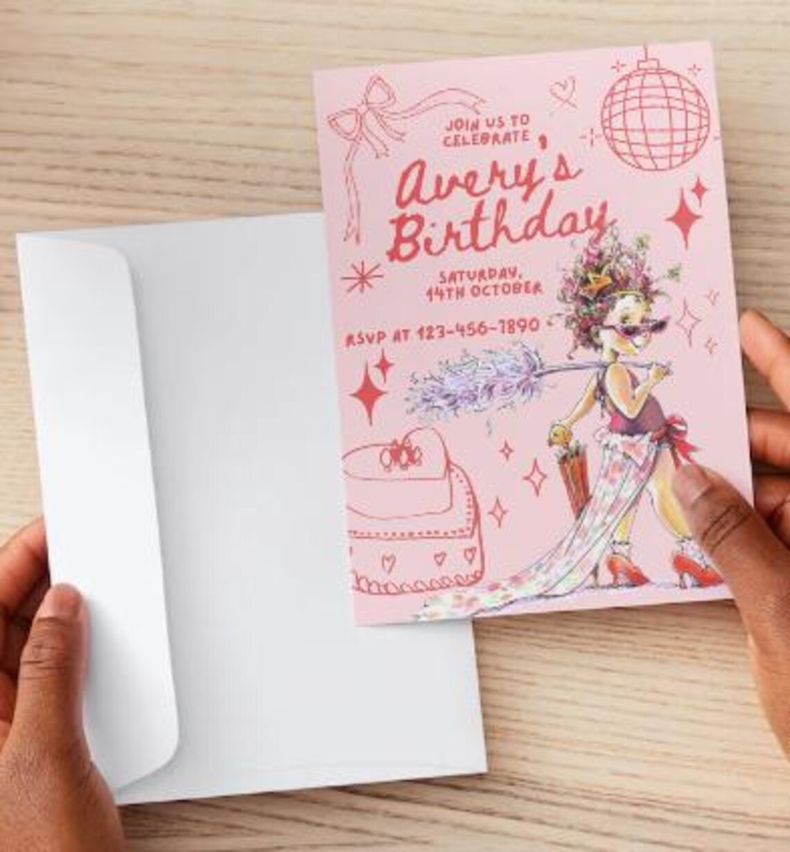 Editable Fancy Nancy Invite Front Only | Fancy Birthday Printable - Etsy