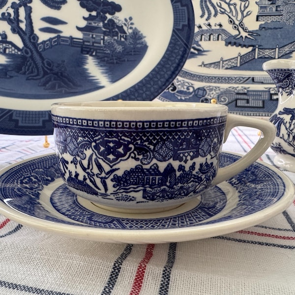 Blue Willow Tea Set - Etsy