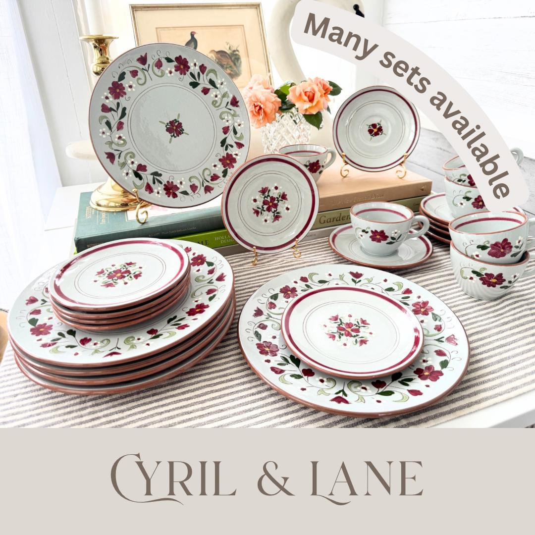 Vintage Stangl Pottery Garland Dinnerware Set: Hand-painted Floral MCM ...